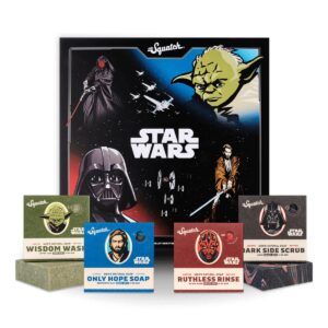 dr. squatch the soap star wars soap collection episode 1 with collector’s box - men’s natural 4 bar soap bundle and star wars soap for men