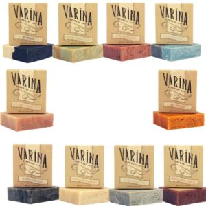 varina natural soap mens variety bar soap - gentle cleansing for sensitive skin, fresh - 10 pack - experience healthy skin - handmade soap