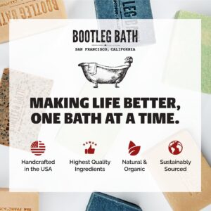 BOOTLEG BATH Natural Bar Soap- Cold Brew Scrub Bar Hempseed Oil and Coffee, Natural Exfoliating Body Soap for Men and Women, Eco Friendly, Handcrafted Body Soap Made in USA, 4.4 oz Each Bar