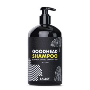 ballsy goodhead shampoo, for thick, strong and healthy hair, with tea tree oil, 16 fl oz