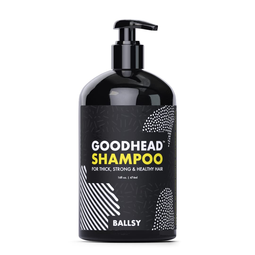 Ballsy Goodhead Shampoo, For Thick, Strong and Healthy Hair, with Tea Tree Oil, 16 Fl oz