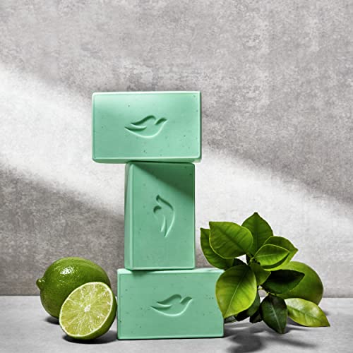 DOVE MEN + CARE Plant-Powered Natural Essential Oil Bar Soap Reinvigorating Lime + Avocado Oil to Clean and Hydrate Mens Skin 4-in-1 Bar Soap for Men's Body, Hair, Face and Shave. 5 oz