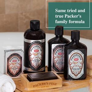 Packer's Pine Tar Shampoo | The Original Mens Shampoo Made With Natural Pine Tar and Pine Oils | Mens Shampoo & Camping Shampoo | Paraben, Sulfate, and Creosote Free Shampoo