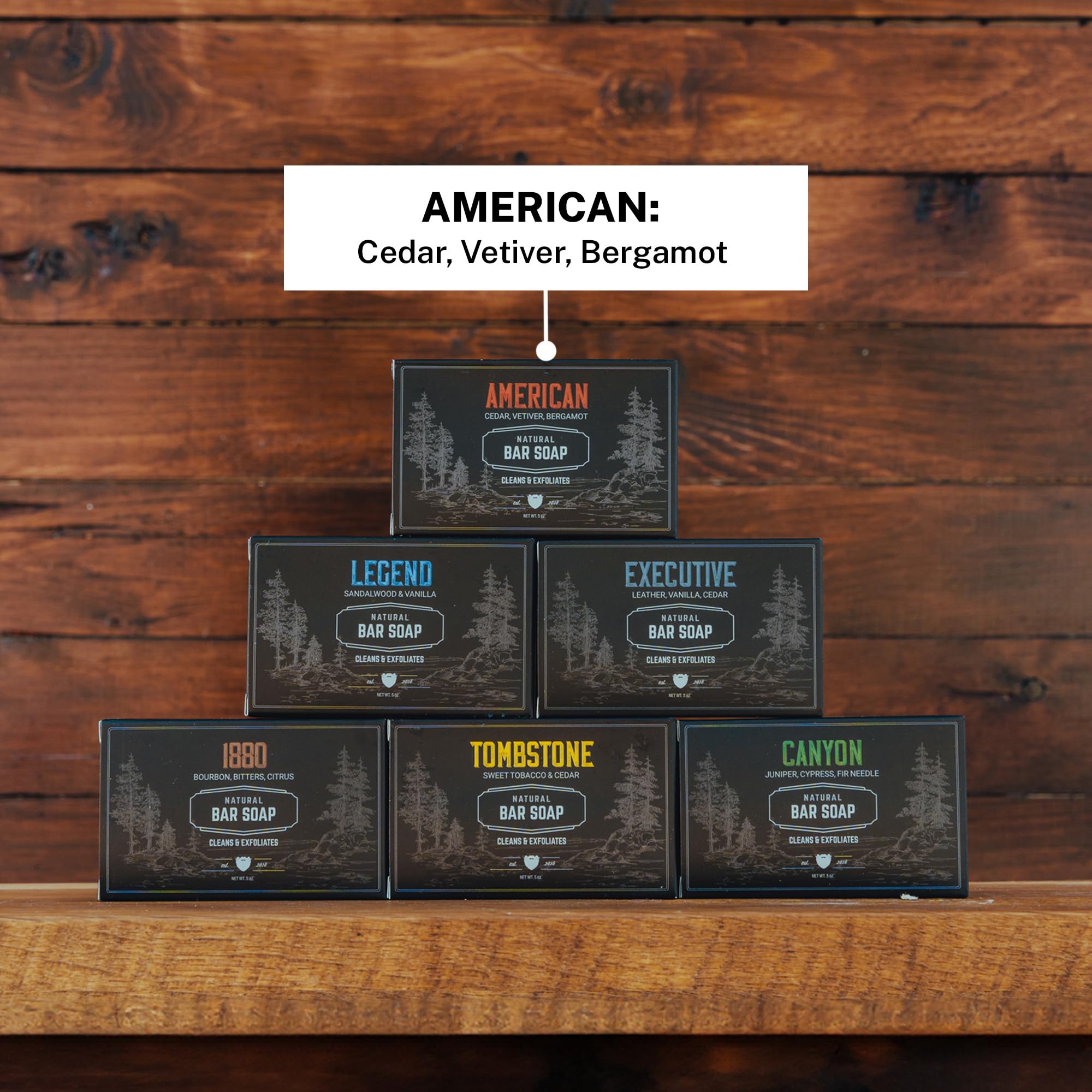 Live Bearded: All-Natural Bar Soap For Men, 3-Pack of 3 5 oz. Bars, Made in the USA - Exfoliates, Moisturizes - Bamboo, Charcoal, Pumice, Coconut, Avocado, and Argan Oils - American Scent