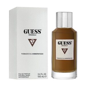 guess originals type 3 tobacco & amberwood eau de parfum perfume spray for unisex 3.4 fl. oz.