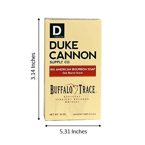 Duke Cannon Supply Co. Big American Bourbon Bar Soap, Bourbon Oak Barrel, 10 oz (2 Pack)