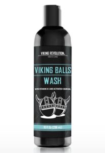 viking revolution mens balls wash for men (10 oz) - ballwash for men with charcoal mens intimate wash men genital wash with menthol, vitamin b5 and activated charcoal