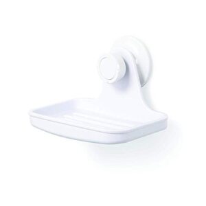 umbra flex soap dish with patented gel-lock technology suction cup, white