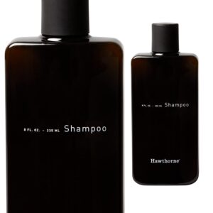 Hawthorne Men's Natural Shampoo. For an Effective Plant-Derived Cleanse for you Hair and Scalp with Tea Tree Oil and Peppermint Oil. Invigorating Natural Geranium Leaf Scent. Sulfate Free, Paraben Free. 8 fl. oz.