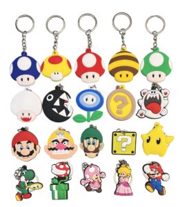 yaoshuxian 20pcs keychains party favors keychains kids birthday party favors keychains backpack keychains school carnival rewards prizes