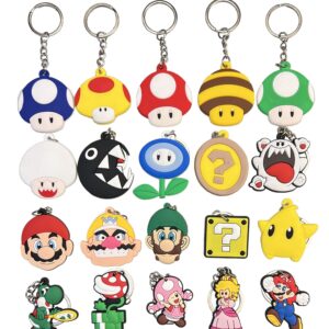 YAOSHUXIAN 20Pcs Keychains Party Favors Keychains Kids Birthday Party Favors Keychains Backpack Keychains School Carnival Rewards Prizes