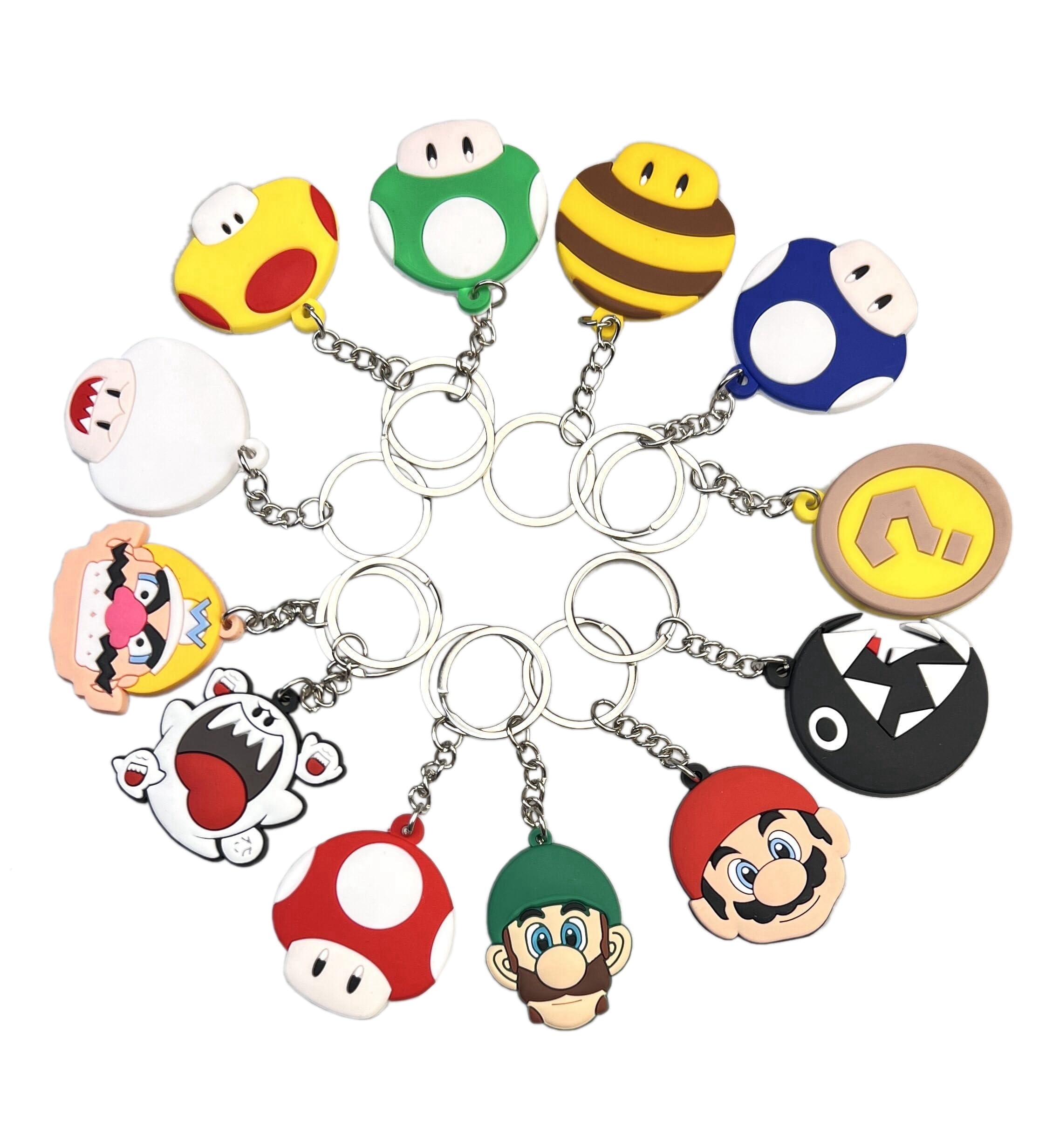 YAOSHUXIAN 20Pcs Keychains Party Favors Keychains Kids Birthday Party Favors Keychains Backpack Keychains School Carnival Rewards Prizes