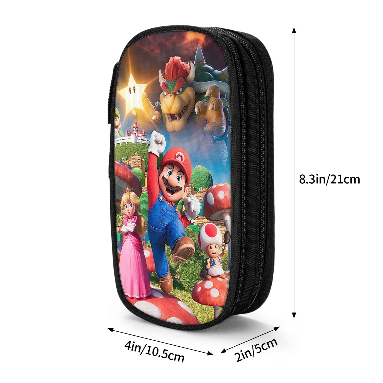 FNASFIA Super Cute Bros Backpack Pencil Case Lunch Bag 3 Piece Set Cartoon Backpack Boys And Girls' Backpack 3D Backpack