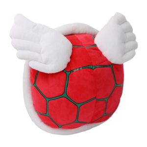 rgvv koopa paratroopa backpack with white wings turtle shell red soft stuffed cartoon plush toys 12“ (red troopa)