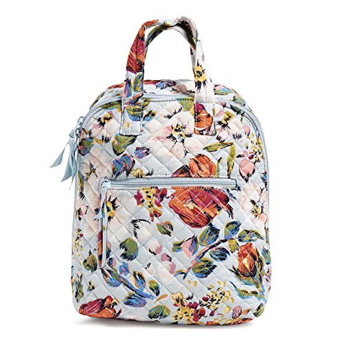 Vera Bradley Women's Cotton MiniTotepack Backpack, Sea Air Floral - Recycled Cotton, One Size