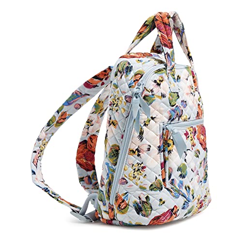 Vera Bradley Women's Cotton MiniTotepack Backpack, Sea Air Floral - Recycled Cotton, One Size