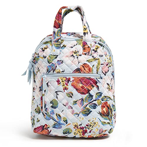 Vera Bradley Women's Cotton MiniTotepack Backpack, Sea Air Floral - Recycled Cotton, One Size