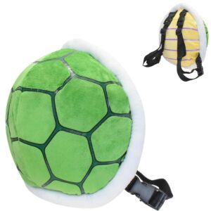 nixfox backpack turtle shell green soft stuffed cartoon cute turtle costume backpack tortoise shell bag for halloween cosplay (ordinary)