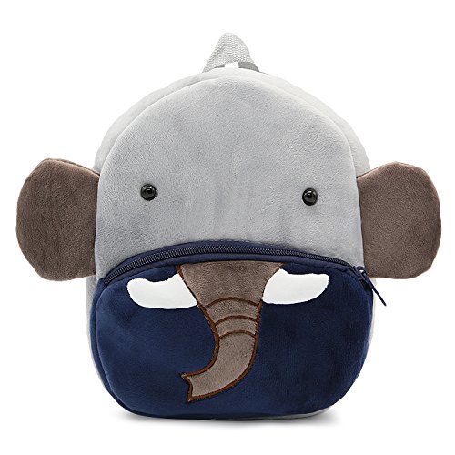 KTKA Cute Toddler Backpack Stuffed Cartoon Animal Mini Schoolbag For 1-5 Year Old Boys And Girls (Elephant-S)