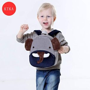 KTKA Cute Toddler Backpack Stuffed Cartoon Animal Mini Schoolbag For 1-5 Year Old Boys And Girls (Elephant-S)