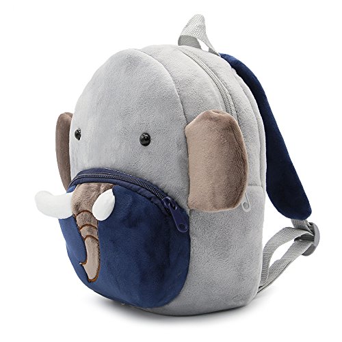 KTKA Cute Toddler Backpack Stuffed Cartoon Animal Mini Schoolbag For 1-5 Year Old Boys And Girls (Elephant-S)