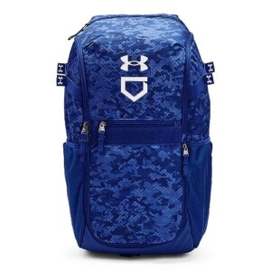 under armour unisex-adult utility baseball backpack print, (403) royal / / white, one size fits all