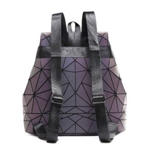 LorranTree Geometric Backpack Luminous Backpacks Holographic Reflective Bag Lumikay Bags Irredescent Rucksack Rainbow 01