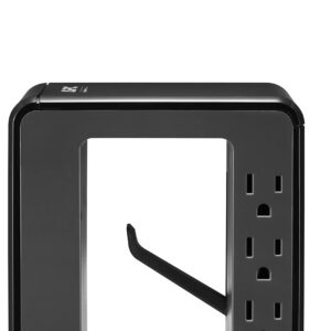 APC Desk Mount Power Station PE6U4, U-Shaped Surge Protector with USB Ports (4), Desk Clamp, 6 Outlet, 1080 Joules Black