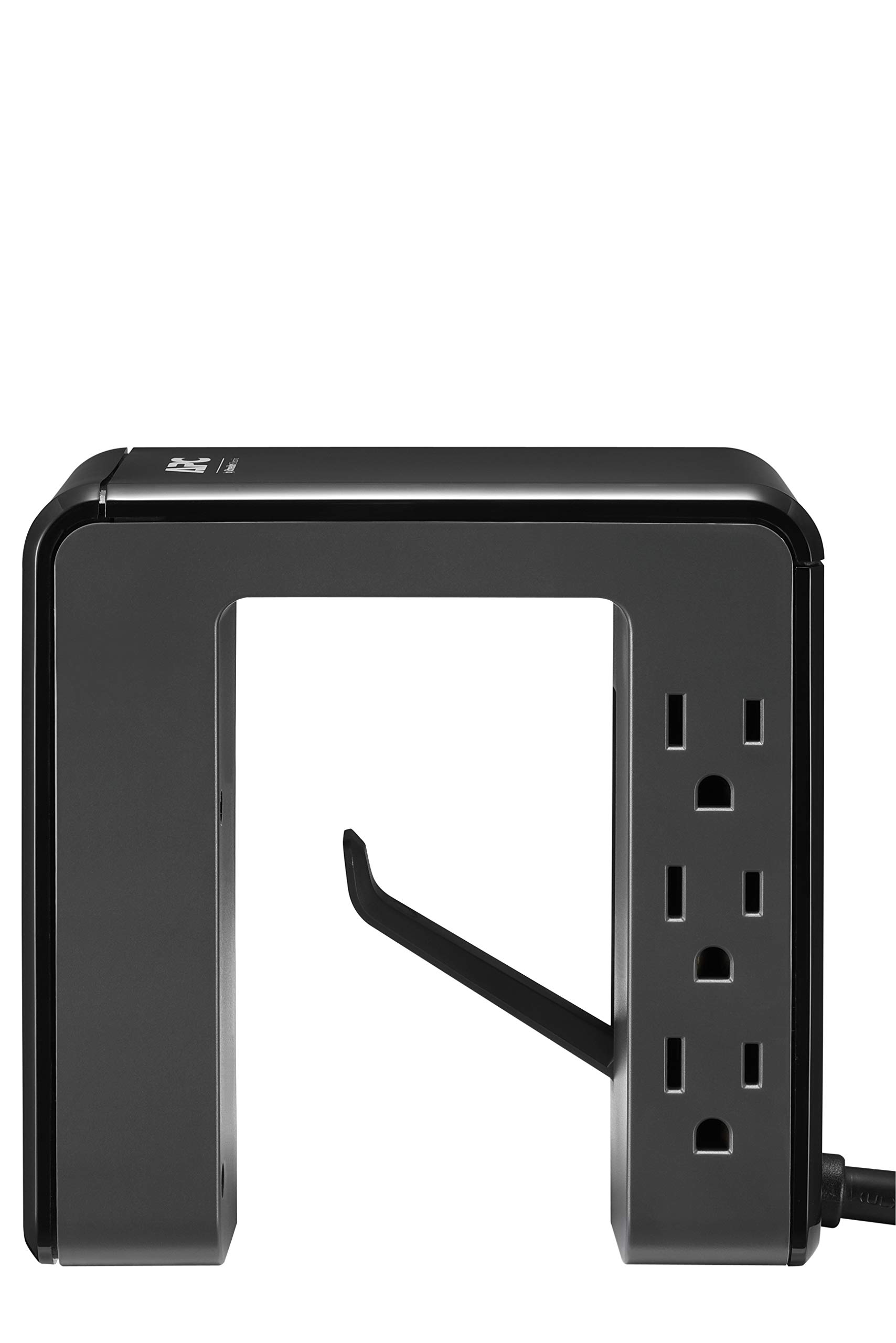 APC Desk Mount Power Station PE6U4, U-Shaped Surge Protector with USB Ports (4), Desk Clamp, 6 Outlet, 1080 Joules Black