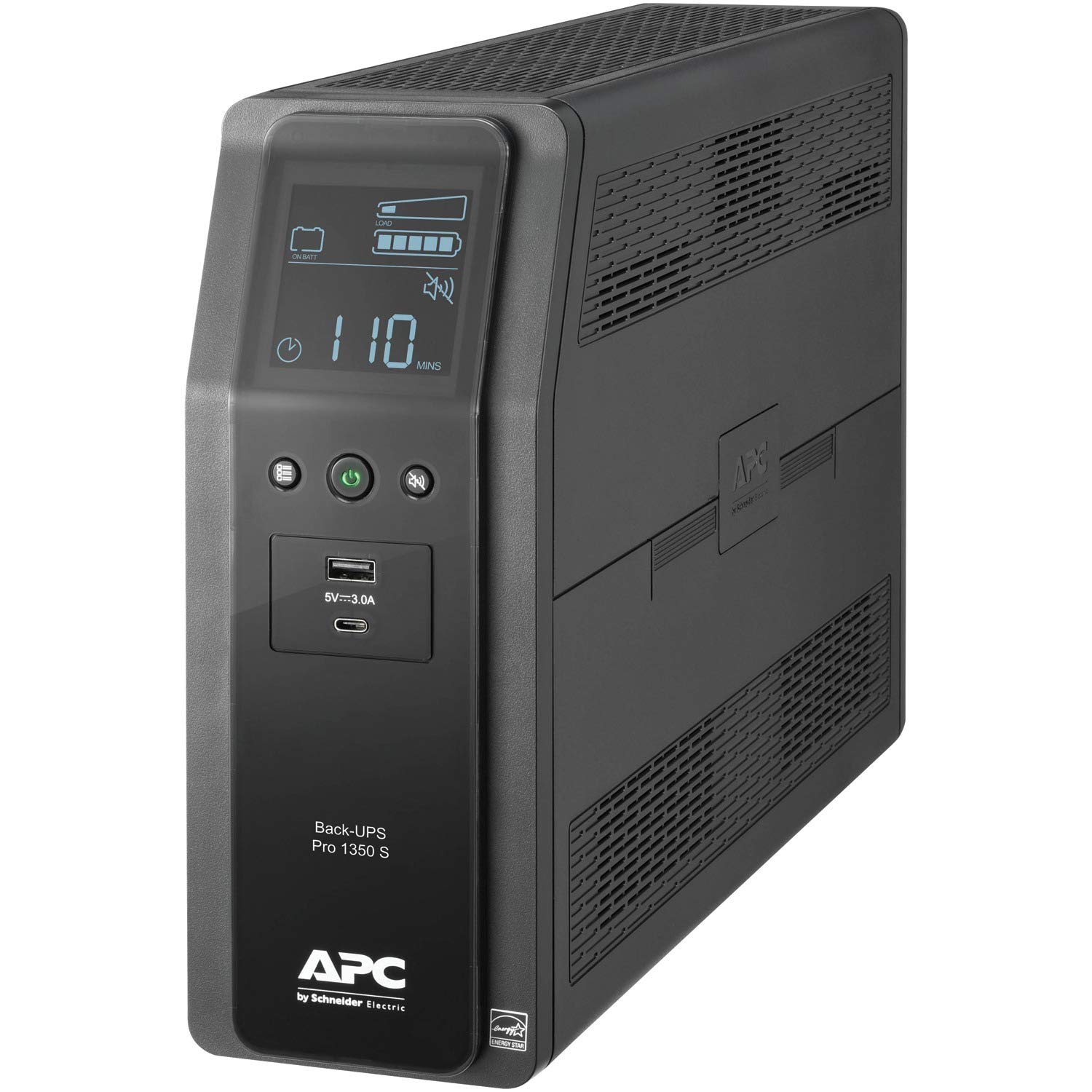 APC UPS 1350VA Sine Wave UPS Battery Backup and Surge Protector, BR1350MS Backup Battery Power Supply with AVR, (2) USB Charger Ports