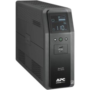 APC UPS 1350VA Sine Wave UPS Battery Backup and Surge Protector, BR1350MS Backup Battery Power Supply with AVR, (2) USB Charger Ports