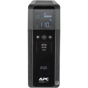 APC UPS 1350VA Sine Wave UPS Battery Backup and Surge Protector, BR1350MS Backup Battery Power Supply with AVR, (2) USB Charger Ports