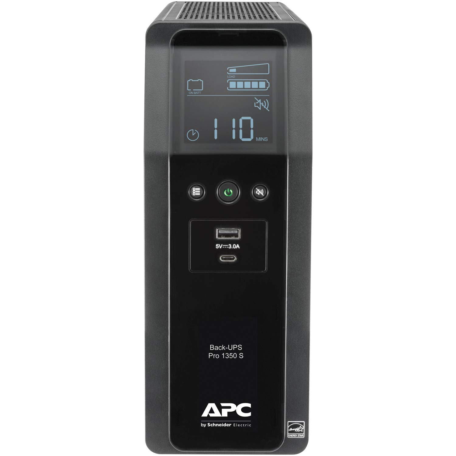 APC UPS 1350VA Sine Wave UPS Battery Backup and Surge Protector, BR1350MS Backup Battery Power Supply with AVR, (2) USB Charger Ports