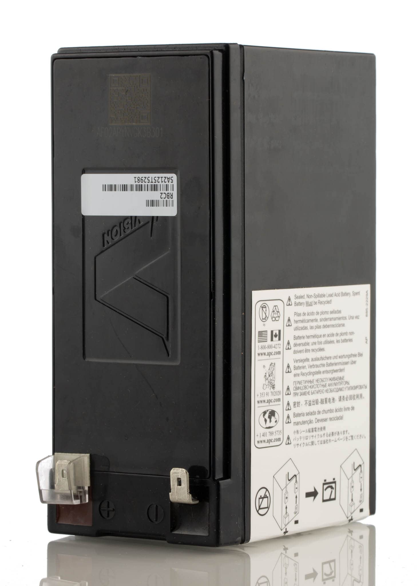 APC UPS Battery Replacement, RBC2, for APC Back-UPS Models BE500R, BK300C, BK350, BK500, BK500BLK, BK500M, BK500MC, BK500MUS, and SC420, SU420NET black