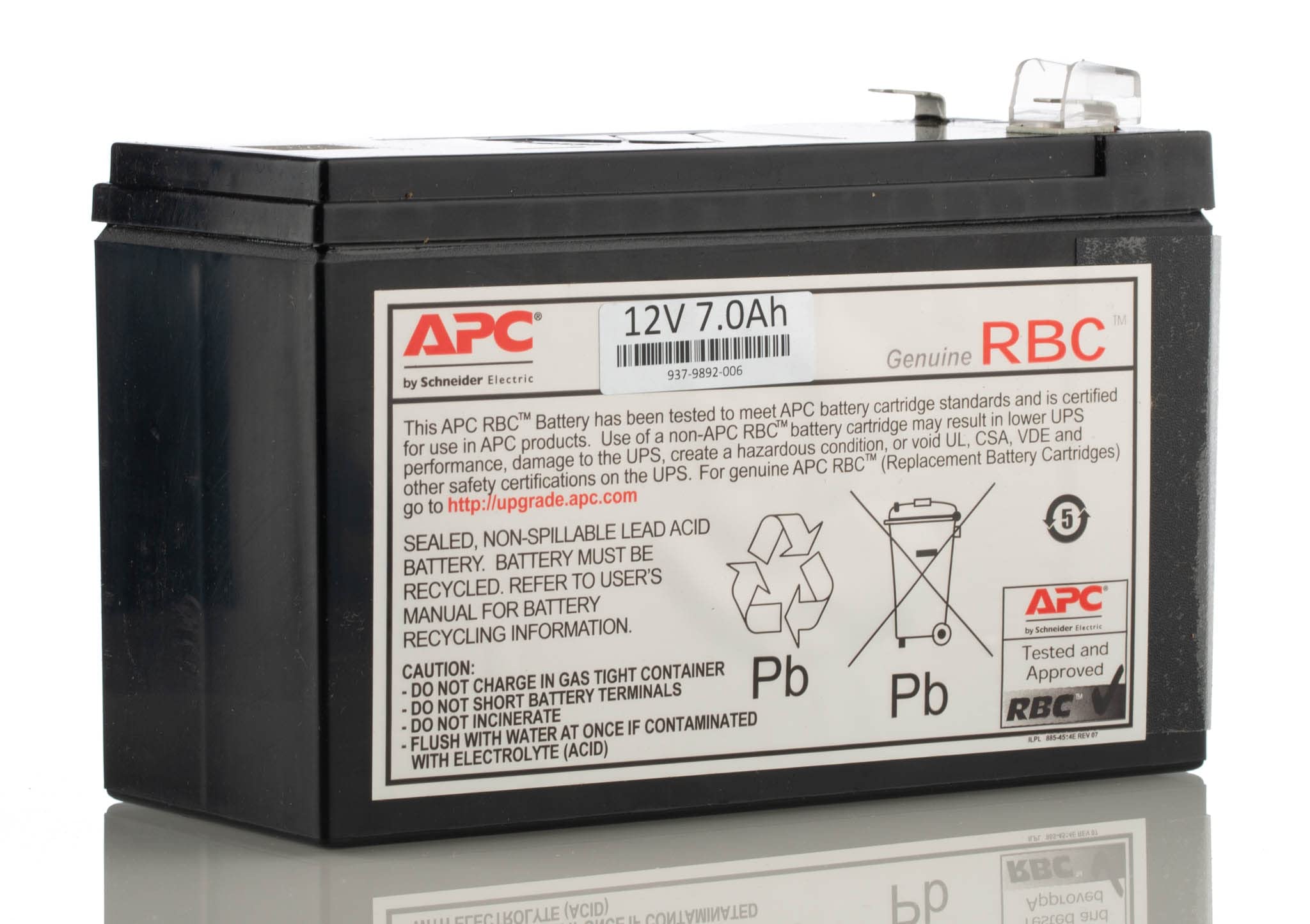 APC UPS Battery Replacement, RBC2, for APC Back-UPS Models BE500R, BK300C, BK350, BK500, BK500BLK, BK500M, BK500MC, BK500MUS, and SC420, SU420NET black