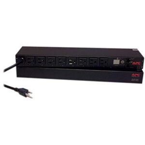 apc rack mount pdu, switched rack 120v/15a, (8) outlets, 1u horizontal rackmount (ap7900b)