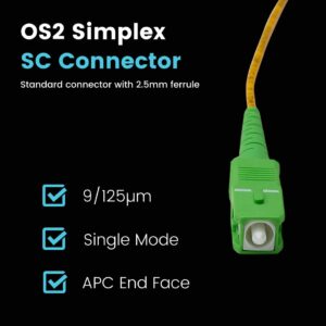 FTTH Launch Fiber Cable SC/APC-LC/UPC Connectors OTDR Launch Cable Box G652D Singlemode 9/125 1000 Meters Fiber Optic Dead Zone Eliminator