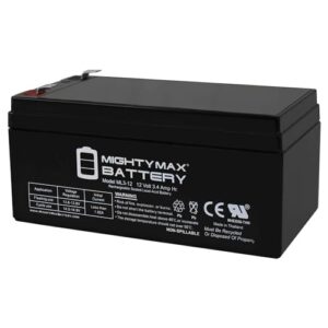 mighty max battery 12v 3.4ah compatible battery for apc es be350g be350t be350u rbc35