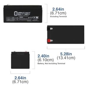 Mighty Max Battery 12V 3.4AH Compatible Battery for APC ES BE350G BE350T BE350U RBC35