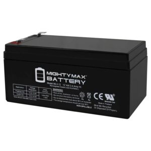 mighty max battery ml3-12 - 12v 3ah replacement battery for apc back-ups es be350c / be350r