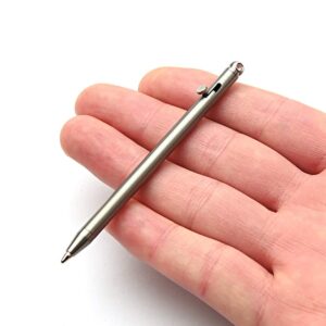 liulingwsh mini titanium pen, portable edc gadget outdoor equipment personality creative signature pen mini edc pen outdoor tool