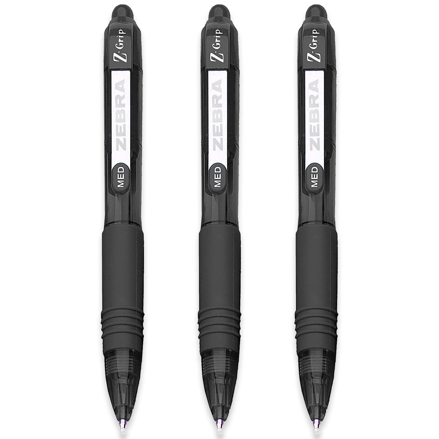 Zebra Z-Grip Smooth Mini Retractable Ballpoint Pens - 1.0mm - Black - Pack of 3