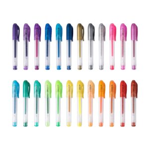 minagoo 24 pack mini glitter gel pen,tiny pens for school,office and home… (1)