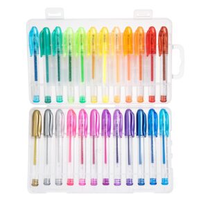 MINAGOO 24 Pack Mini Glitter Gel Pen,Tiny Pens for School,Office and Home… (1)