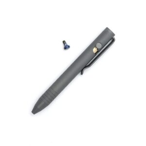 big idea design mini bolt action pen (titanium - stonewashed)