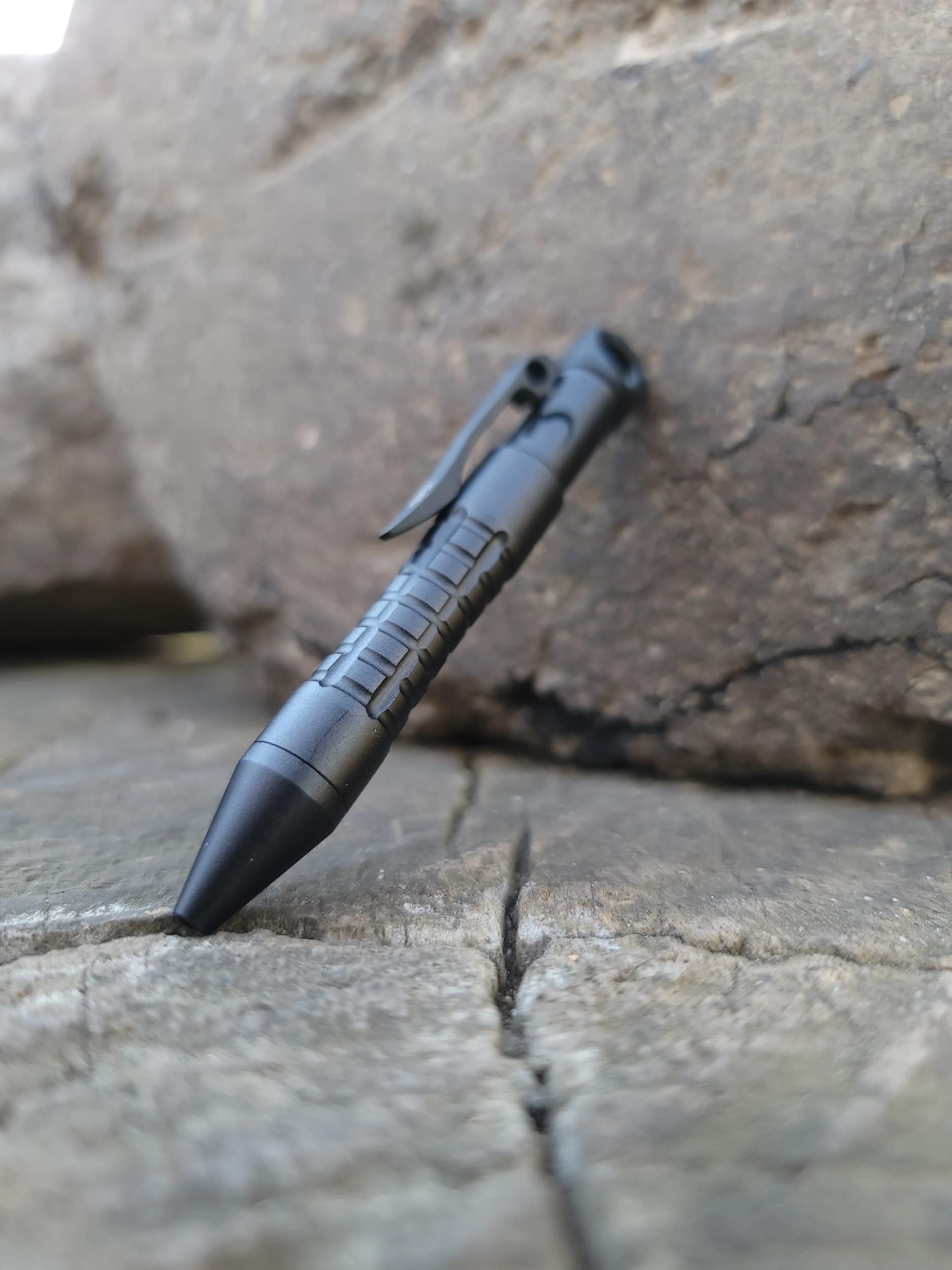 Tatle Gear Bolt Action Mini Pen, Pocket Size EDC Pen, Mini Keychain Pen, Small Lanyard Clip Pen, Aluminum Pen