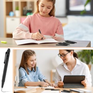 Eaasty 100 Pcs 4'' Mini Pen Bulk 0.7 mm Small Retractable Ballpoint Tiny Black Ink Pen Gel Pens with Clip Smooth Writing Pens for Pocket School Journal Writing Office