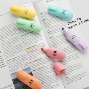 enlegend 12 pieces Assorted Colors Aesthetic Highlighters Chisel Tip Kawaii Stuff Gift Mini Highlighters Pen