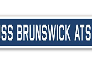 USS Brunswick ATS 3 Street Sign us Navy Ship Veteran Sailor Gift