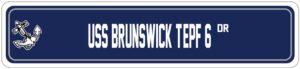 brunswick t-epf 6 street sign fast transport navy ship veteran sailor